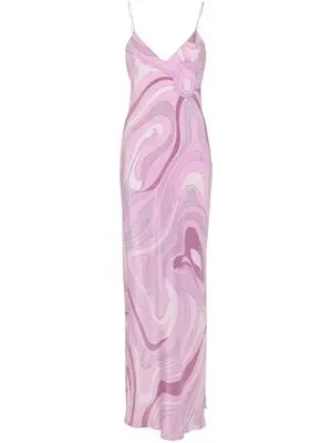 Emilio Pucci Iride-print Maxi Dress - Pink