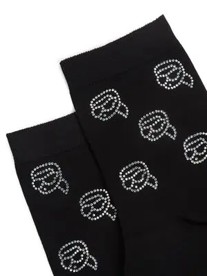 Karl Lagerfeld Ikon Rhinestone Socks