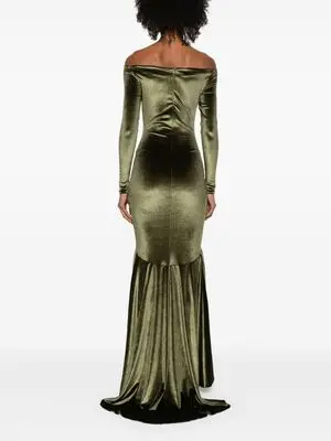 ATU BODY COUTURE Off-shoulder Gown - Green