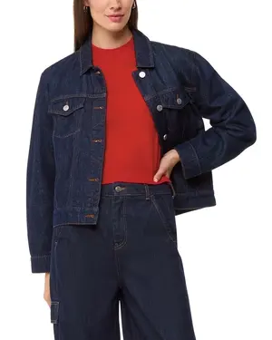 Whistles Cropped Crewneck Cashmere Sweater