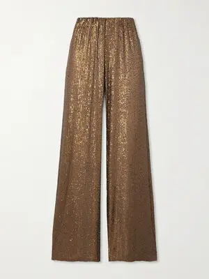 Norma Kamali Sequined Wide-leg Pants