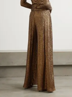 Norma Kamali Sequined Wide-leg Pants