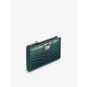 ASPINAL OF LONDON Mayfair Logo-plaque Leather Wallet - Evergreen