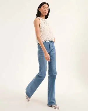 Veronica Beard Adelyn Cotton Eyelet Tank