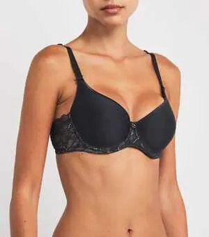 AUBADE Lace-trim Rosessence T-shirt Bra - Black
