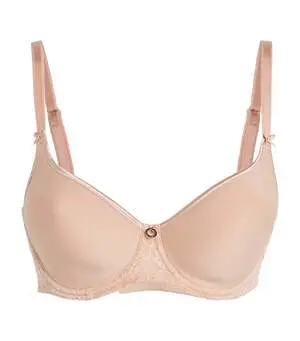 AUBADE Lace-trim Rosessence T-shirt Bra Nude