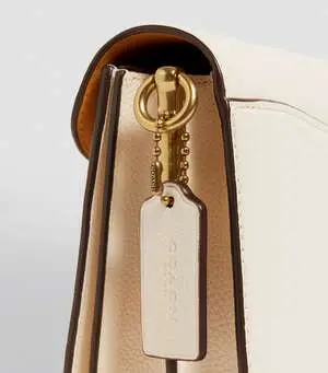 COACH Pebbled Leather Tabby Shoulder Bag - Ivory