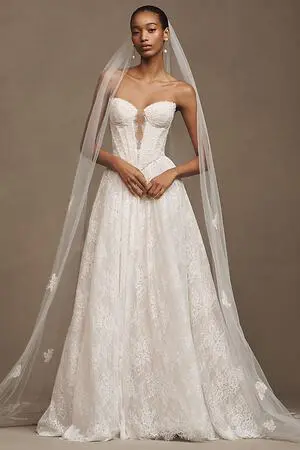 Watters Wtoo Charlotte Lace Wedding Gown - White