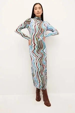 MARIE OLIVER Paxton Turtleneck Dress - Agate Stone