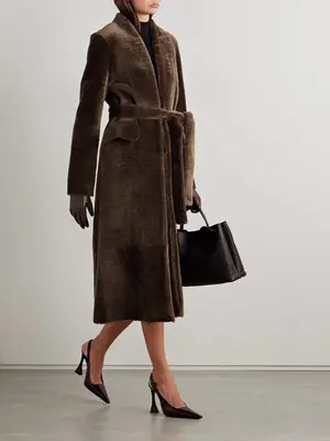 SALON 1884 Henning Belted Shearling Coat