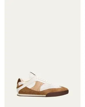 Chloé Kick Mesh And Leather Sneakers - Cloudy Cream