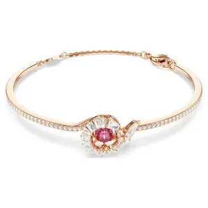 SWAROVSKI Snake Bangle With Rose Gold Finish And Zirconia - Red