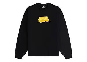 Kith Treats Waffle Butter Nelson Crewneck Sweatshirt - Black