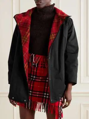 Burberry Layered Hooded Cotton-canvas Coat
