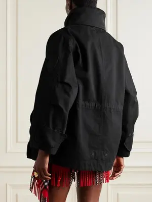 Burberry Layered Hooded Cotton-canvas Coat
