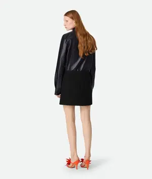 Bottega Veneta Double Cotton Skirt - Black