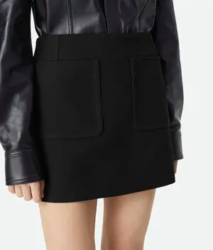 Bottega Veneta Double Cotton Skirt - Black