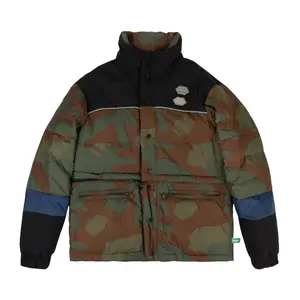 Off-White Camouflage Puffer Jacket - Green