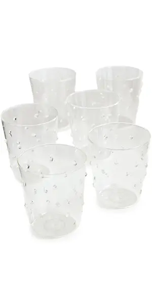 ZAFFERANO Party Dots Tumbler Set Of 6 - Transparent