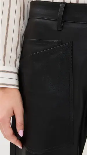 NILI LOTAN Shon Leather Pants - Black