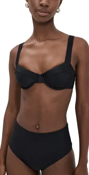 Solid & Striped The Lilo Bikini Top - Noir