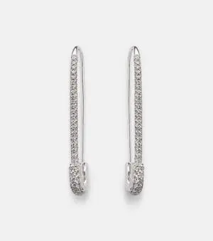 ANITA KO Safety Pin Extra Large Earrings - Silver