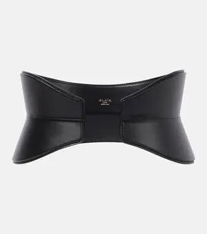 Alaïa Flex Wide Leather Belt - Black