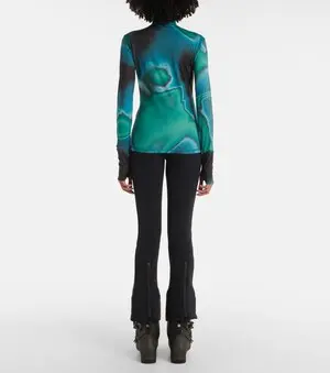 Aztech Mountain Next To Skin Printed Ski Top - Green