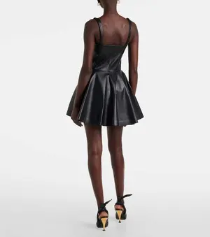 Givenchy Embellished Leather Mini Dress