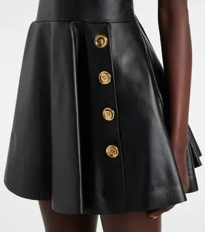 Givenchy Embellished Leather Mini Dress