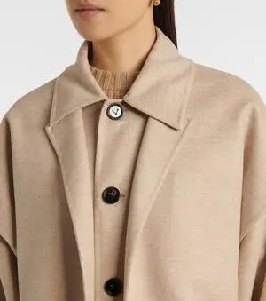 Bottega Veneta Wool And Cashmere Car Coat - Beige