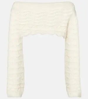 BANANHOT Helena Crochet Crop Top - White