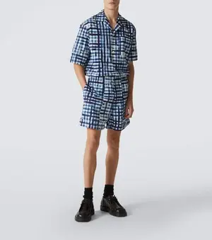 Bottega Veneta Gingham Bermuda Shorts