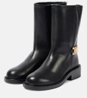 Victoria Beckham Leather Ankle Boots