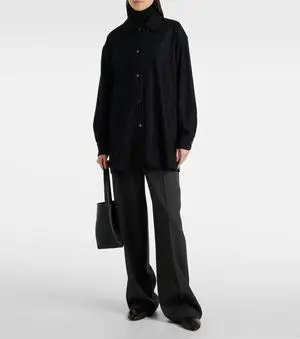 THE ROW Komako Wool And Cashmere Shirt - Black