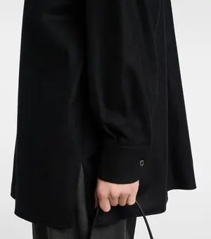THE ROW Komako Wool And Cashmere Shirt - Black