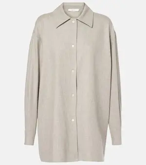 THE ROW Komako Wool And Cashmere Shirt - Grey