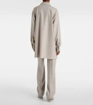 THE ROW Komako Wool And Cashmere Shirt - Grey