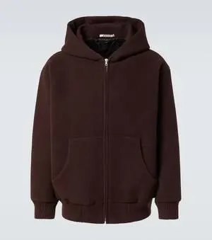 Auralee Oversized Wool Pile Hoodie