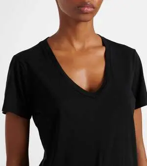 NILI LOTAN Carol Cotton Jersey T-shirt - Black