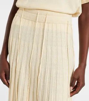 Christopher Esber Linen And Silk-blend Maxi Skirt - Beige