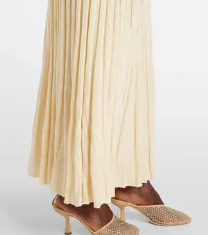 Christopher Esber Linen And Silk-blend Maxi Skirt - Beige