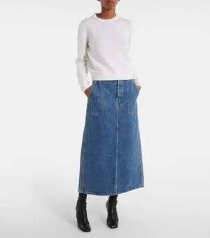 Khaite - Khaite Genevieve Denim Maxi Skirt