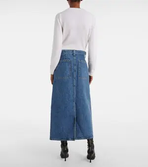 Khaite Genevieve Denim Maxi Skirt