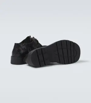 Bottega Veneta Haddock Intrecciato Leather Derby Shoes - Brown