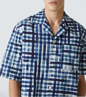 Bottega Veneta Gingham Cotton Bowling Shirt