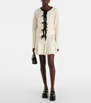 GANNI Wool And Cashmere Miniskirt - White