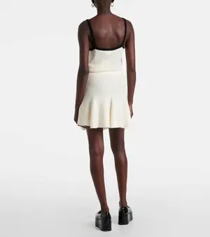 GANNI Wool And Cashmere Miniskirt - White