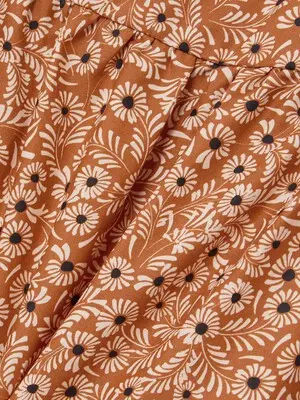Matteau Tiered Floral-print Maxi Dress - Orange
