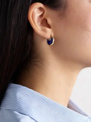 L’ATELIER NAWBAR Diana Small 18-karat Gold Multi-stone Hoop Earrings